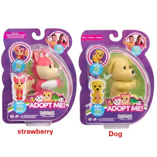 Jual Mainan Anak Boneka Jari Fingerlings Adopt Me Strawberry & Dog ...