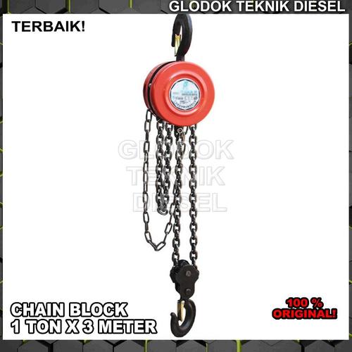 Jual Chain Block Takel Katrol Lifting Barang 1 Ton x 5 | 3 Meter ...