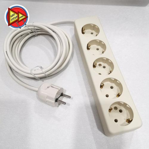 Jual Colokan Kabel Stop Kontak 5 Lubang Uticon SNI Kabel Listrik Meter ...