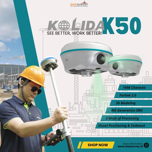 Jual Gnss Rtk Kolida K50 Gps Rtk Geodetik Receiver Positioning Stakeout & 3D Modeling - Tanpa ...
