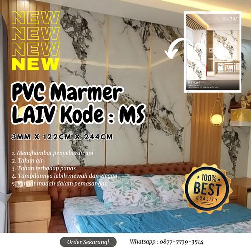 Jual Marmer PVC Dinding Glossy | UPVC Marmer LAIV Tebal 3mm | Dekorasi ...