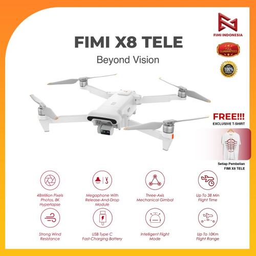 Promo FIMI X8 TELE Drone GPS 10KM 4k 48MP 3-axis Gimbal With Megaphone ...