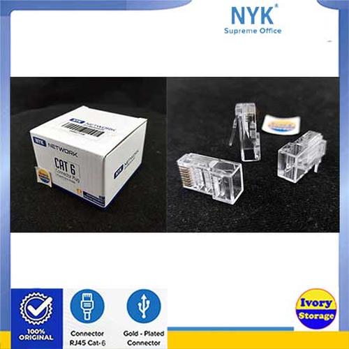 Jual Konektor RJ45 NYK CAT6 UTP RJ45 Connector Cat 6 50PC - Jakarta ...