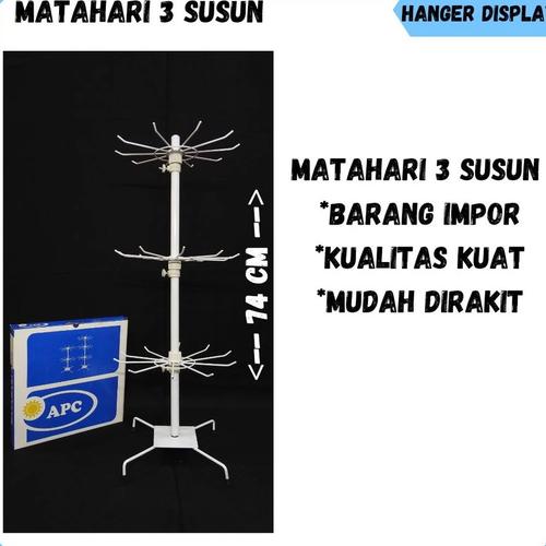 Jual Rak Display Putar Matahari 3 Susun Besi Kuat Tebal Impor Gantungan ...