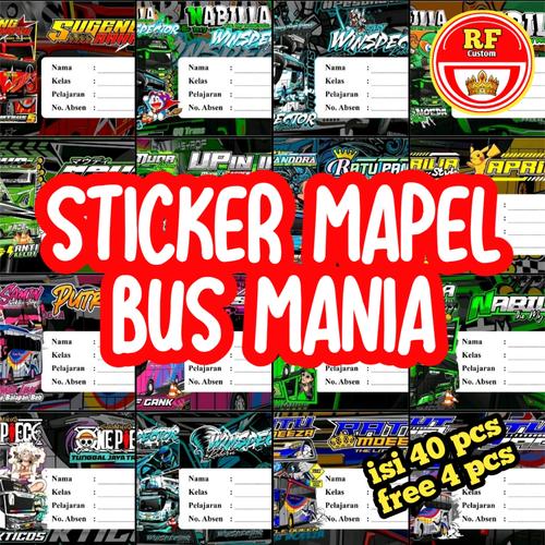 Jual (free sticker) 40 PCS STIKER LABEL NAMA BUKU SEKOLAH MATA ...