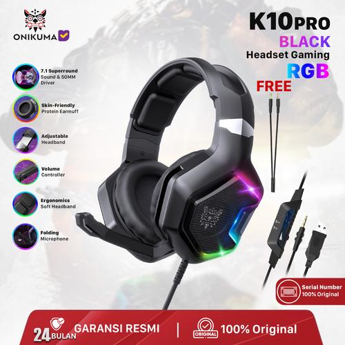 Promo HEADSET GAMING ONIKUMA K10 PRO 7.1 ALL SURROUND RGB LIGHT ...