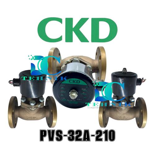 Jual SOLENOID VALVE 2 WAY FLANGE CKD PVS-32A-210 ( 1¼" ) AC200V ...