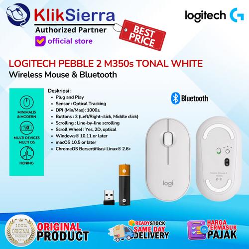 Jual MOUSE LOGITECH Pebble2 M350s Tonal Off White - Wireless Bluetooth ...