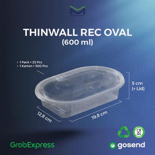 Promo Thinwall REC Oval / Thinwall Makan Plastik / Kotak bekal Plastik ...