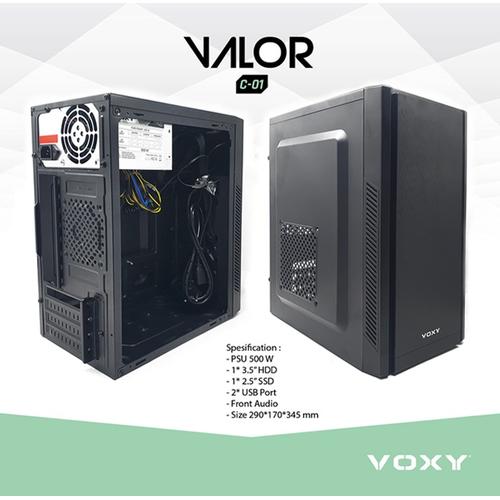 Jual CASING VOXY VALOR C-01 MICRO-ATX WITH PSU 500W / CASE CPU KOMPUTER ...