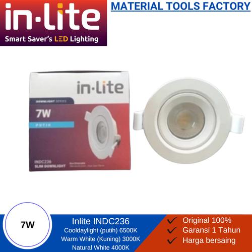 Jual Lampu Spotlight Inlite INDC236 7W Slim Downlight Spot Light 7watt ...
