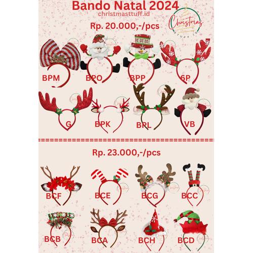 Jual Bando Natal Dewasa / Anak Anak Bando Tanduk / Bando Christmas ...