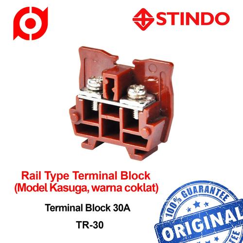 Jual Terminal Blok TR-30 Model Kasuga coklat Rail 2Fungsi STINDO ...