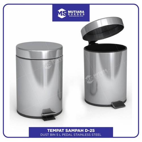 Jual Tempat Sampah D-25 Dust Bin 5 L Pedal Stainless Steel - Kota ...
