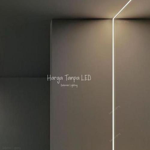 Jual Kap lampu batangan alumunium panjang bentuk rata rumah lampu strip ...