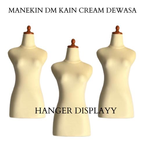 Jual Manekin Body Cewek DM Cream | Manekin Wanita Kain Hitam | Patung ...