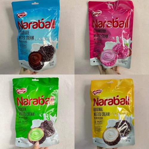 Jual [SMALL 80G] NARAYA NARABALL ORIGINAL MELTED CREAM /STRAWBERRY ...