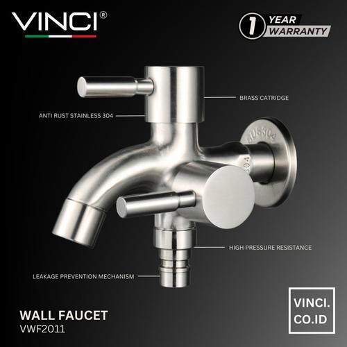 Promo VINCI Keran Cabang Air Double Shower Tembok Kran Air Dinding ...