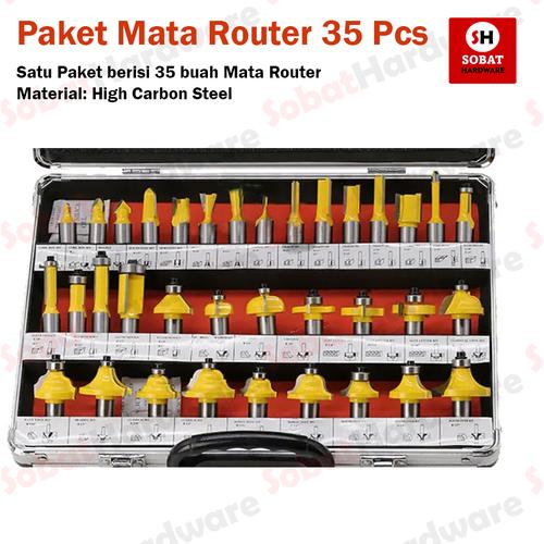 Jual Mata Profil Router Bit Set 35 Pcs 1/2 Shank Mata Profil ...