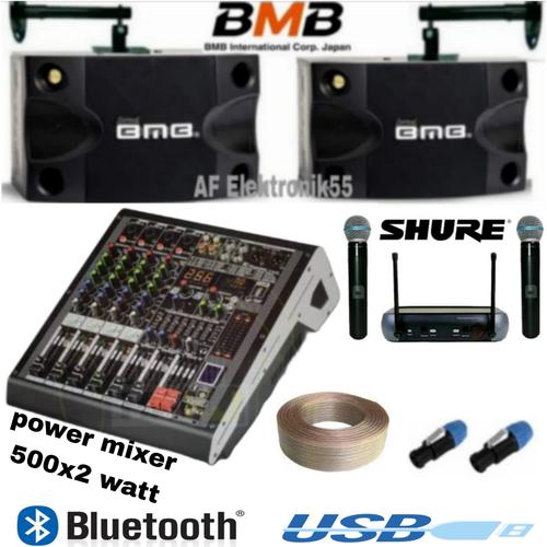 Jual Paket Sound System BMB Speaker 8 Inch + Power Mixer Original ...