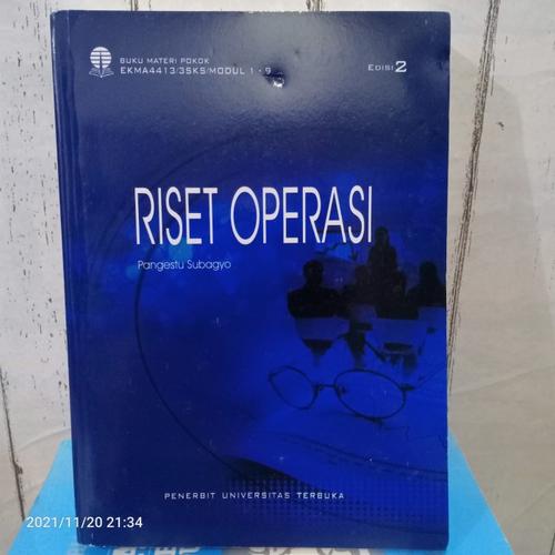 Jual ASLI BUKU MODUL RISET OPERASI RO Edisi 2 Karangan Pangestu Subagyo Penerbit UT Universitas ...