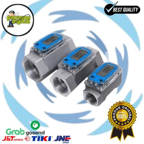 Jual Digital Flow meter Turbine 1.5 inch Flow meter Air/Solar/Minyak 1 ...