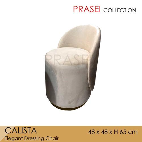 Jual CALISTA - Elegant Dressing Chair Kursi Rias Kain - Brunette Brown ...