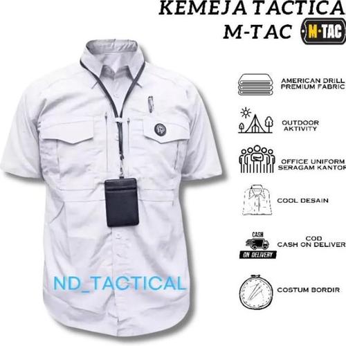 Jual ! KEMEJA TACTICAL M-TAC LENGAN PENDEK BIRU MUDA SERAGAM TAKTIKAL ...