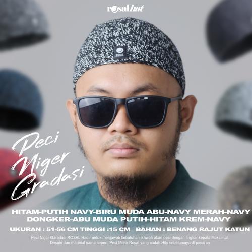 Jual Peci Rajut Niger Gradasi ROSAL, Tampil Stylish dan Trendy - Hitam ...