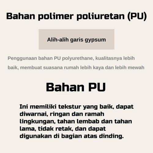 Jual [1.5METER] List Wall Moulding PVC / List Border Molding 3D ...