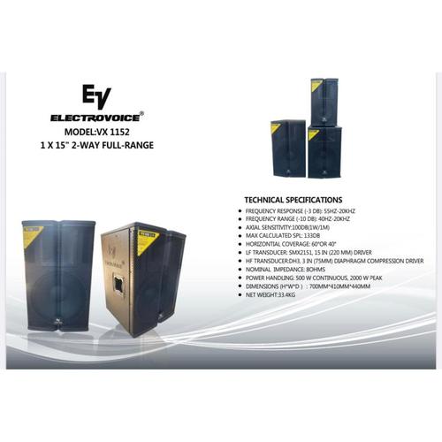 Jual 2 box Speaker Monitor Pasif 15 Inch ELECTROVOICE EV VX 1152 VX1152 ORIGINAL - Kota Surabaya ...