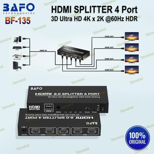 Jual HDMI Splitter BAFO 4 Port - Splitter HDMI BAFO 4 Port - Jakarta ...