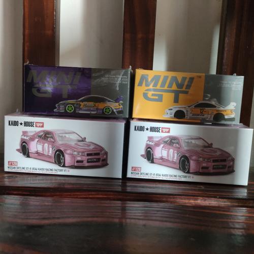 Jual Paket Mini GT Kaido R34 pink //128 (2pcs) Mini GT S15 IDE X //596 ...