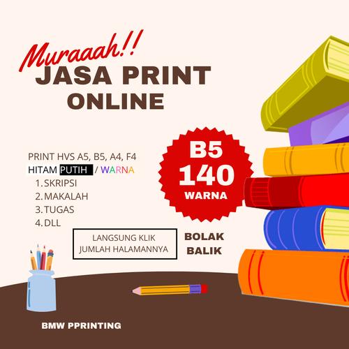 Jual PRINT B5 / Cetak Kertas B5 , buku, makalah, skripsi, tugas, soal ...