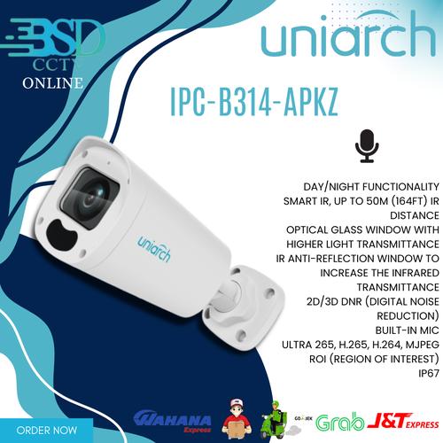 Jual IP CAMERA UNIARCH IPC-B314-APKZ 4MP HD VF BULLET NETWORK CAMERA - Kota Tangerang Selatan ...