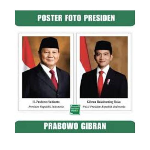 Jual Photo A3+ Poster Presiden Prabowo dan Wakil Gibran Rakabuming uk ...