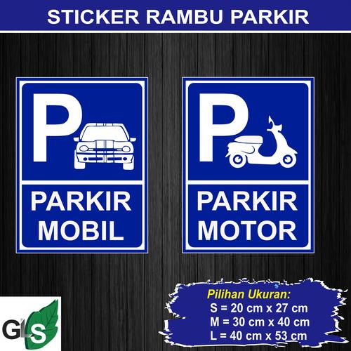 Jual Stiker Vinyl Rambu Parkir Mobil Motor / Rambu Parkir Kendaraan ...
