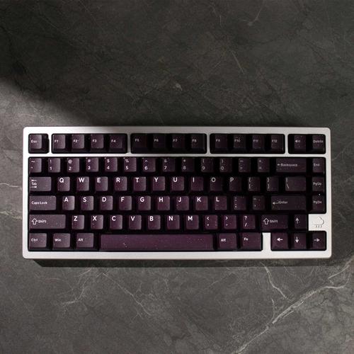 Promo Keycaps Double Shot Cherry Profile Dark Maroon Glitter White Vior ...