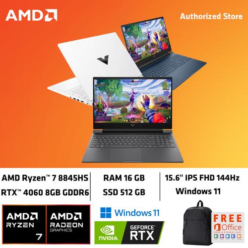 Promo HP Victus 15 Ryzen 7 8845HS RTX4060 8GB 16GB 512GB W11+OHS 15 ...