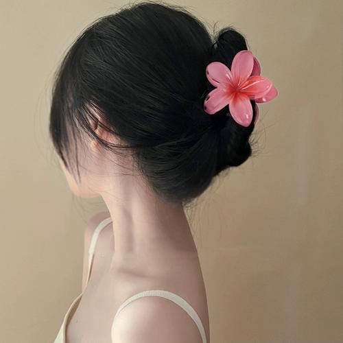 Promo Jepit Rambut Wanita Premium Model Bunga Kamboja Bali Warna Soft ...