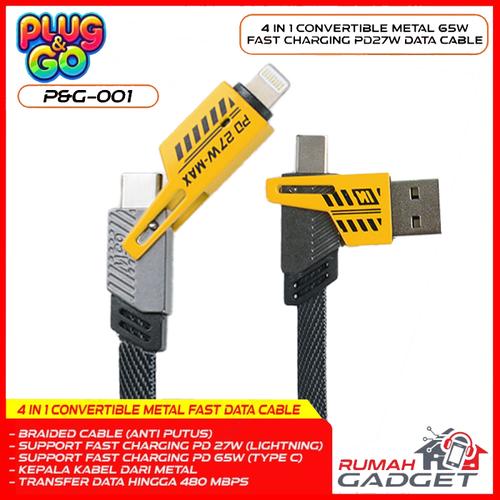 Jual Kabel Data - Data Cable - 4 in 1 - 65W - PD 27W - Fast Charging ...