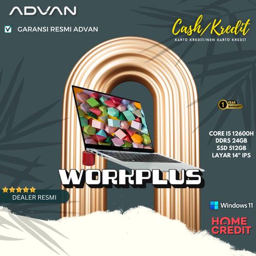 Jual LAPTOP ADVAN WORKPLUS I5 12600H/24GB/512GB/14"/W11 - I5 1235U 16GB ...