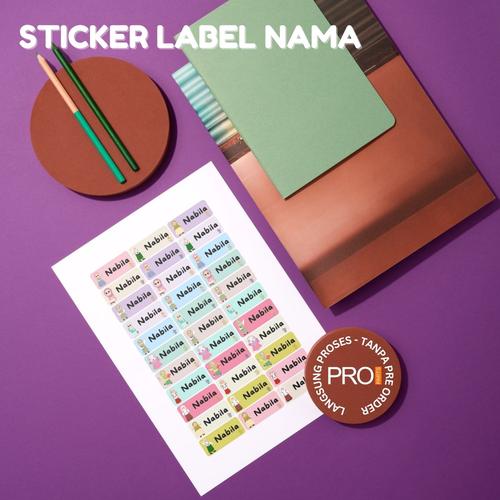 Jual STICKER LABEL NAMA EDISI ANAK SOLEH SOLEHA VINYL WATERPROOF 5x2cm ...