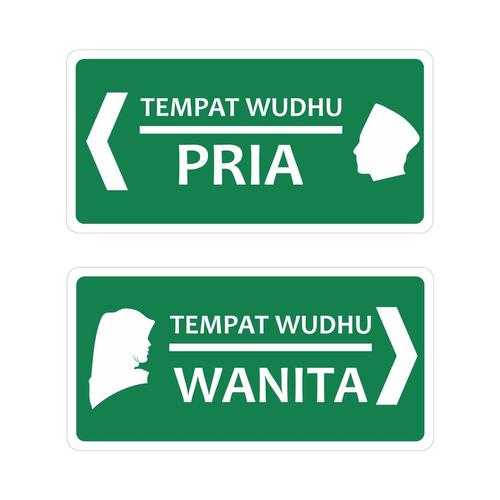 Jual Stiker Rambu/ Sign Masjid Arah Tempat Wudhu - Kab. Tegal ...