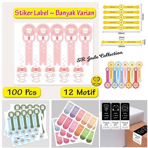 Jual Stiker Label Box Kue Stiker Thank You Handmade Stiker Segel Box ...
