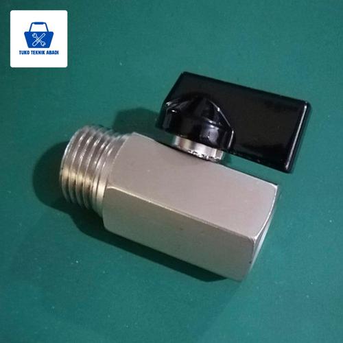 Jual Mini Ball Valve Male-Female / Stop Kran Kecil Drat Luar Dalam 1/4 ...