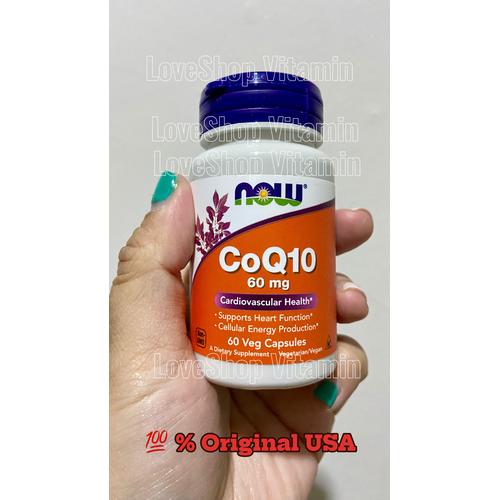Jual NOW COQ10 60mg isi 60 softgel vitamin untuk menetralkan radikal ...