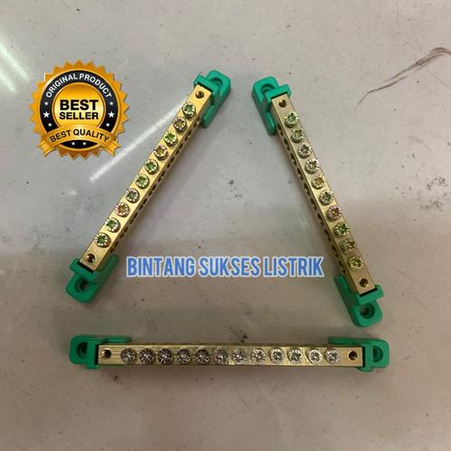 Jual ORIGINAL Terminal Grounding Hijau 6x9mm 4 6 8 10 12 16 pole Baut ...