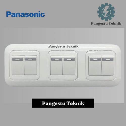 Jual Panasonic Triple Saklar Seri (Enam Saklar Tunggal) Wide Series ...