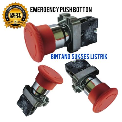 Jual ORIGINAL Emergency Stop Push Button Merah Push Lock LAY5-BS542 ...
